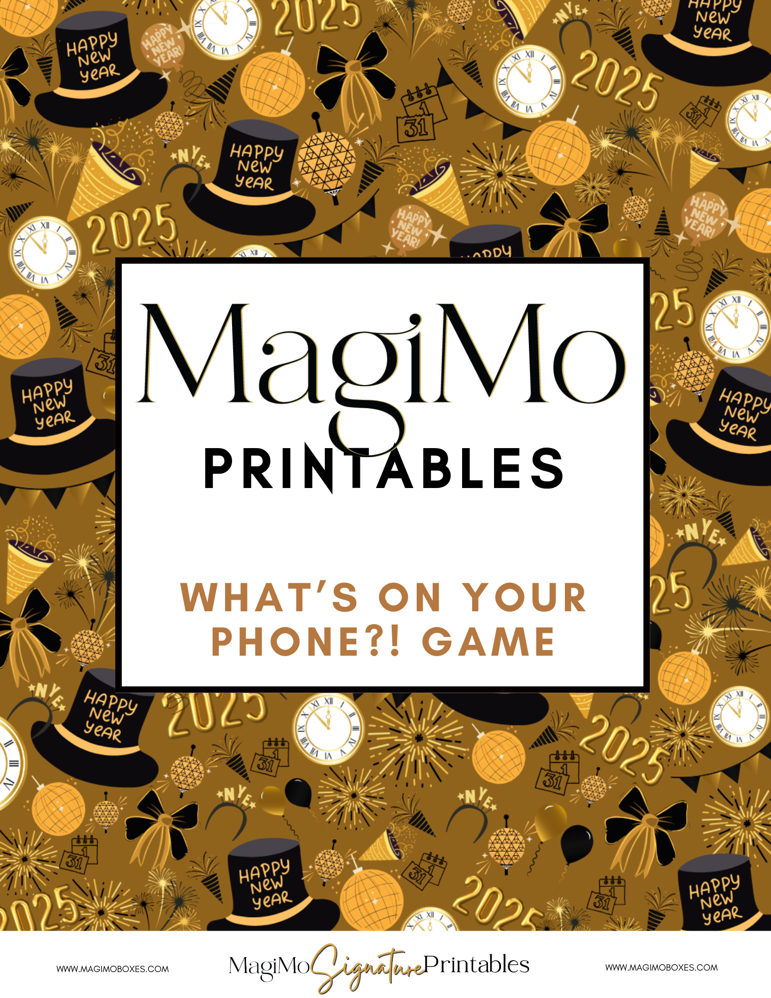 New Years - MagiMo Printables - What The Phone?!? Game [Printable - Di ...
