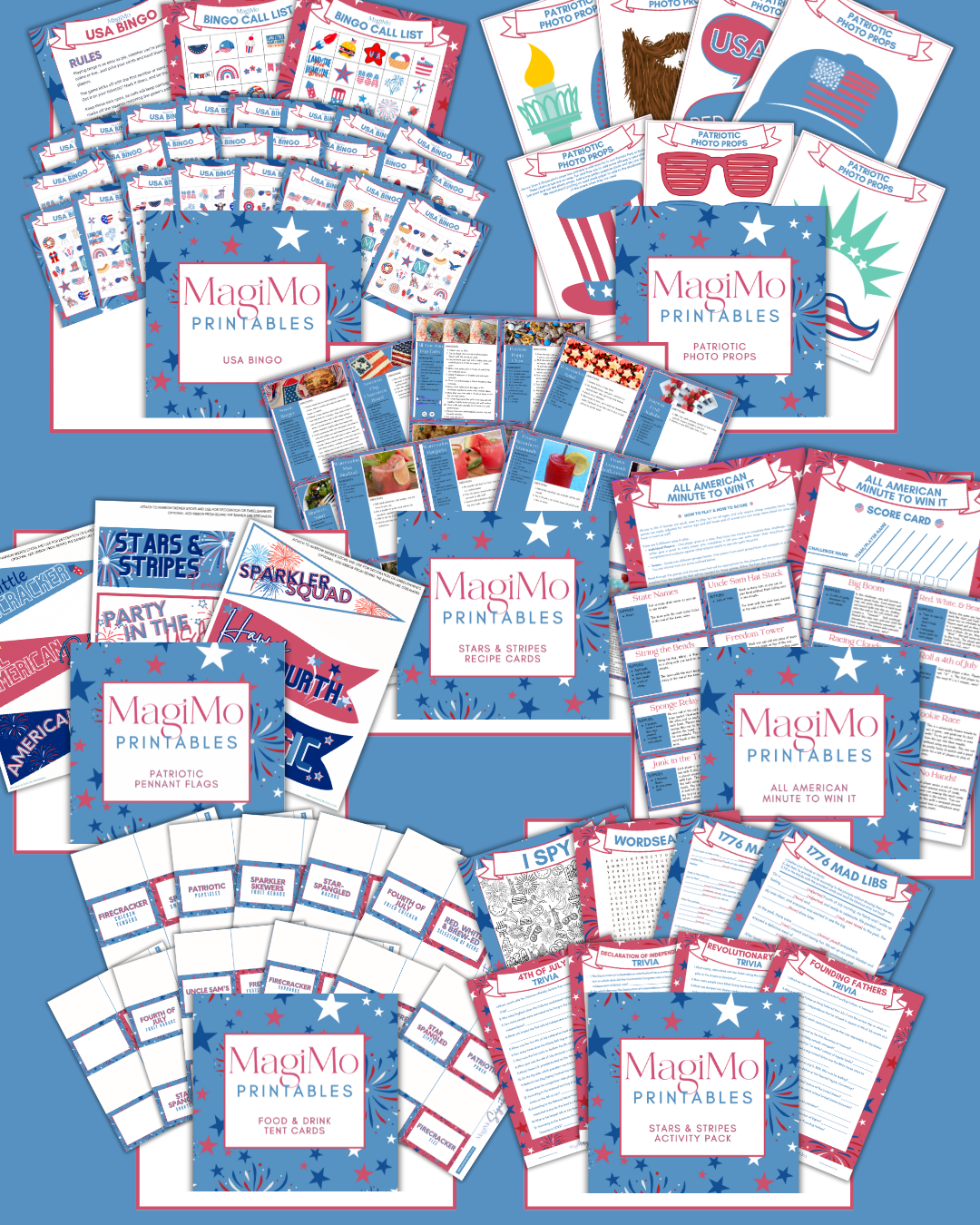 USA - Complete Stars & Stripes Printables [Digital File] – MagiMo Boxes